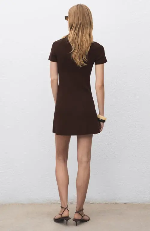 Mango Perkins Sweater Dress - Chocolate
