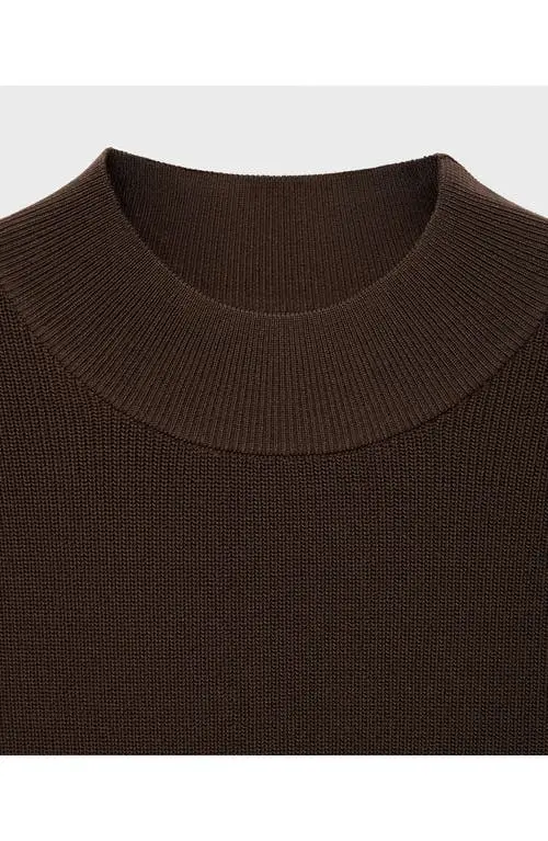 Mango Perkins Sweater Dress - Chocolate