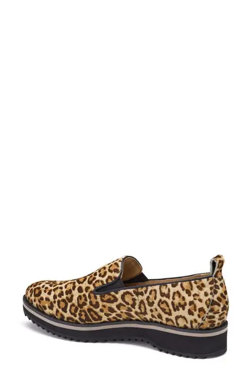 Johnston & Murphy Ulyssa Platform Loafer - Leopard Calfhair