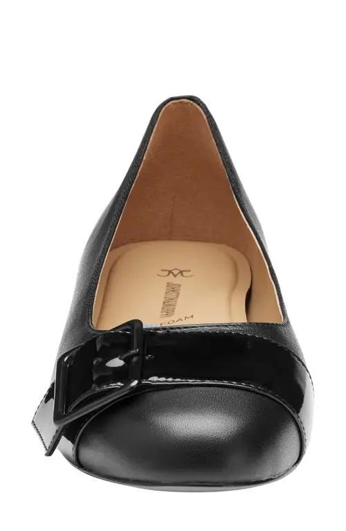 Johnston & Murphy Claire Ballet Flat - Black Patent/glove Leather