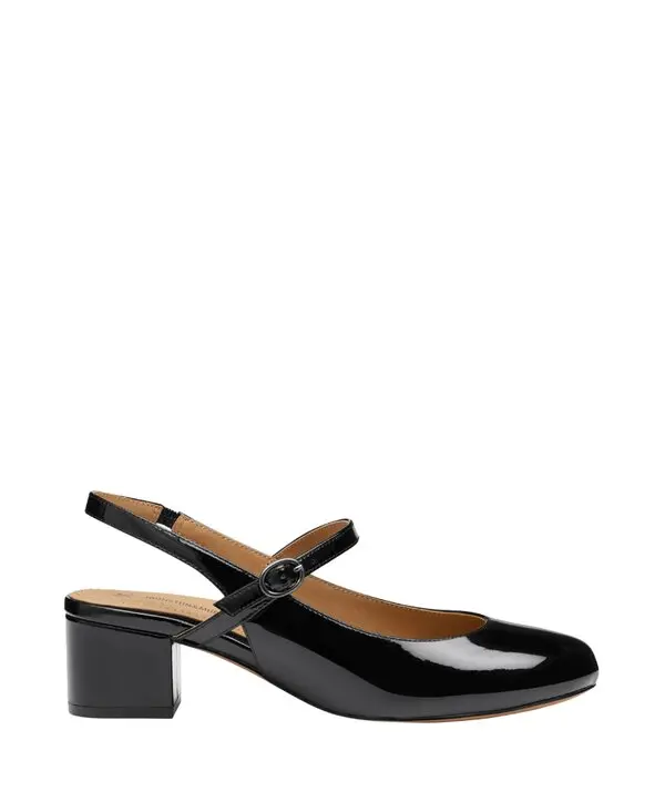 Johnston & Murphy Sienna Mary Jane Slingback Pump - Black Patent Leather