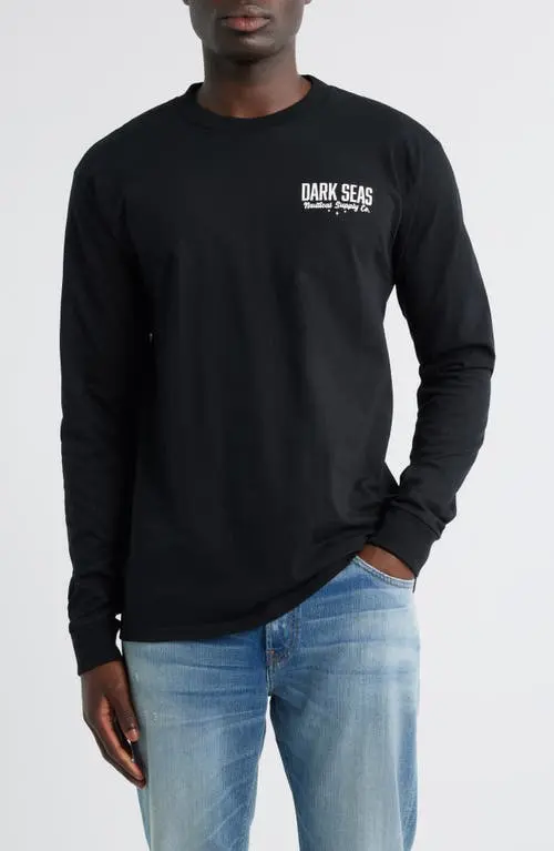 DARK SEAS Nite Flyer Long Sleeve Graphic T-shirt - Black