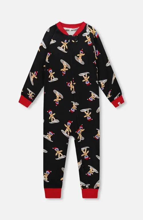 DEUX PAR DEUX Organic Cotton One-piece Pajama - Black