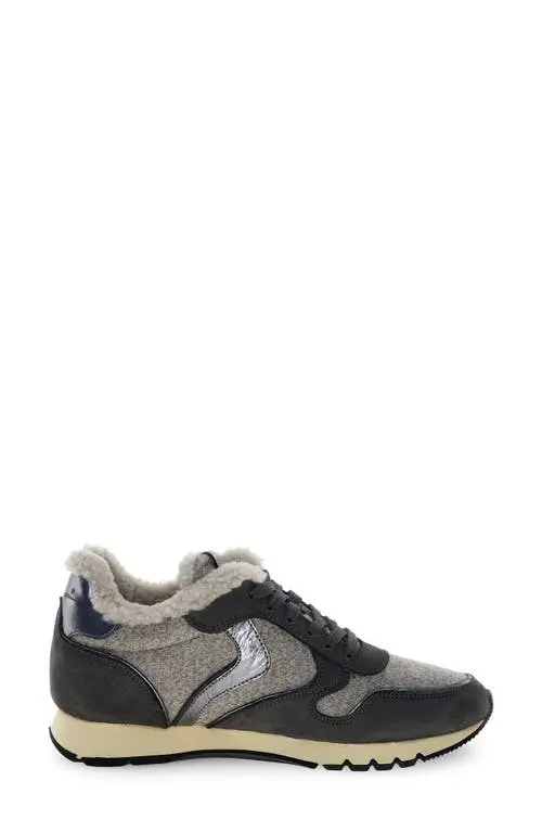 VOILE BLANCHE Julia Genuine Shearling Sneaker - Grey