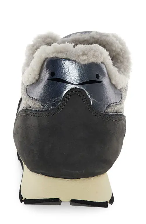 VOILE BLANCHE Julia Genuine Shearling Sneaker - Grey
