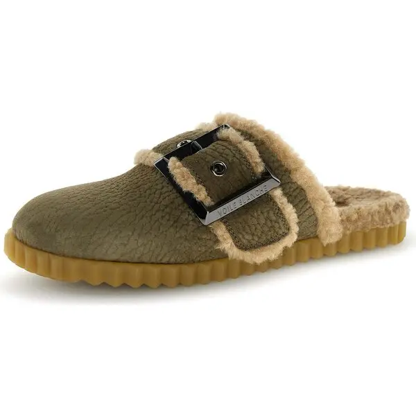 VOILE BLANCHE Fredrik Faux Shearling Mule - Green