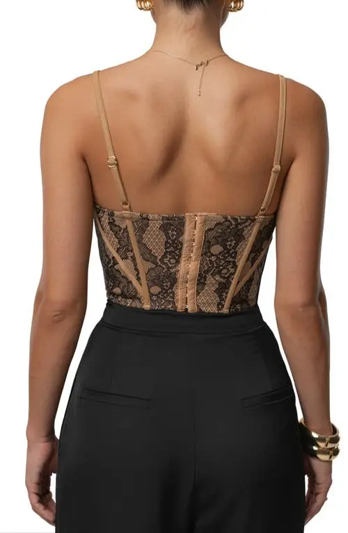 JLUXLABEL Desire Lace Underwire Corset Top - Black