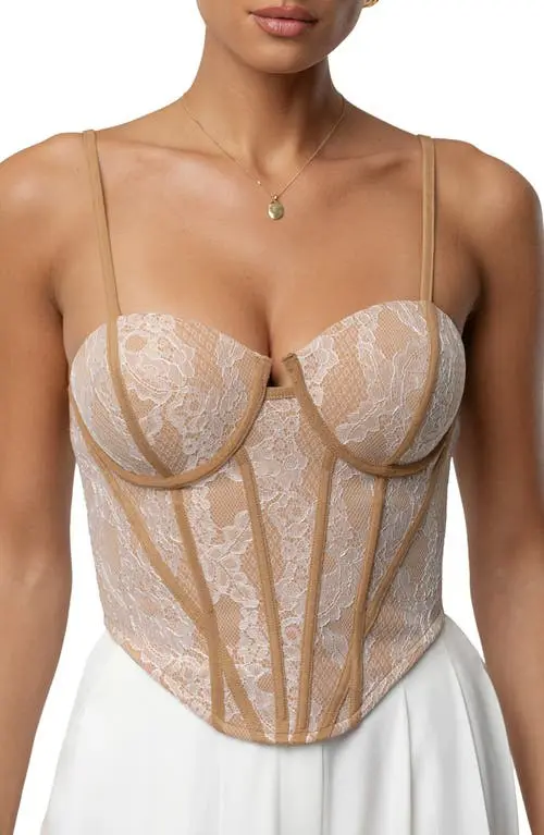 JLUXLABEL Desire Lace Underwire Corset Top - Ivory