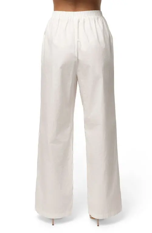JLUXLABEL Leon Pleated Wide-leg Pants - Ivory