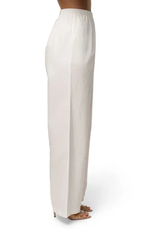 JLUXLABEL Leon Pleated Wide-leg Pants - Ivory