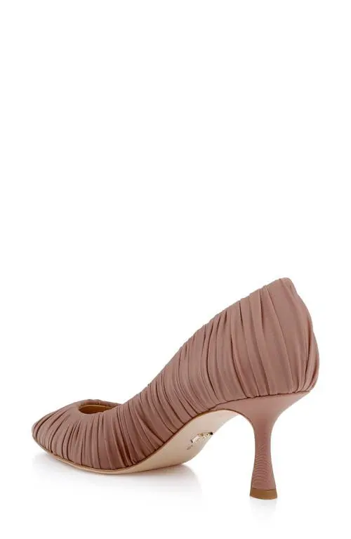 Badgley Mischka Verity Pointed Toe Pump - Nude Fabric