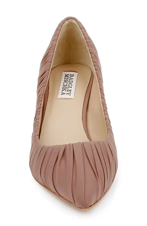 Badgley Mischka Verity Pointed Toe Pump - Nude Fabric