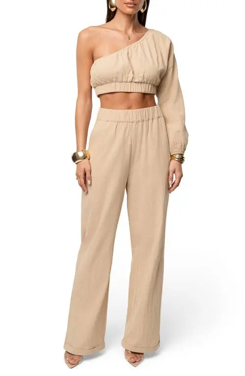 JLUXLABEL Top And Pants Set - Beige