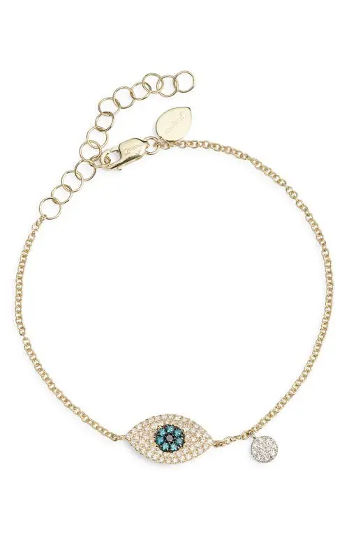 Meira T Diamond And Sapphire Evil Eye Bracelet - Yellow