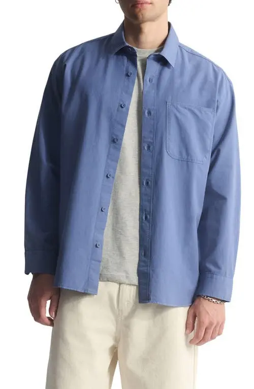 Brooklyn Industries Cotton Button-up Shirt - Bijou Blue