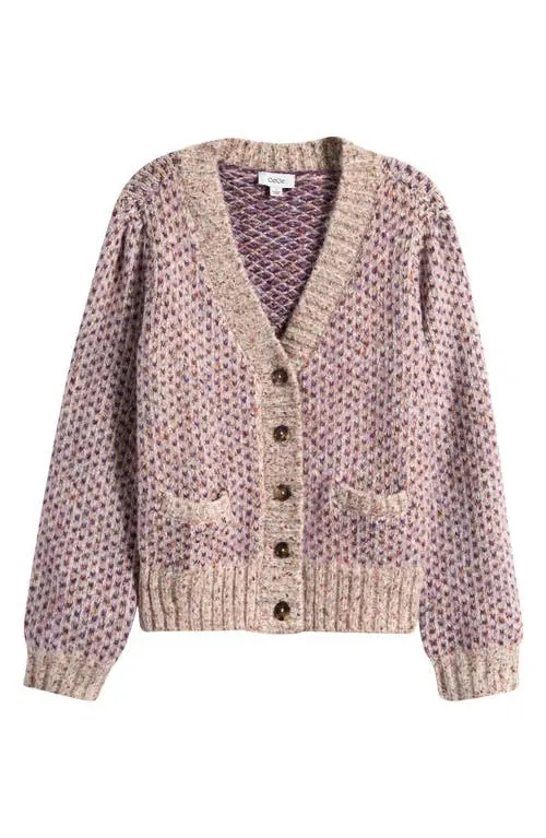 CECE DUPRAZ Tuck Stitch Grandpa Button-up Cardigan - Cereal115