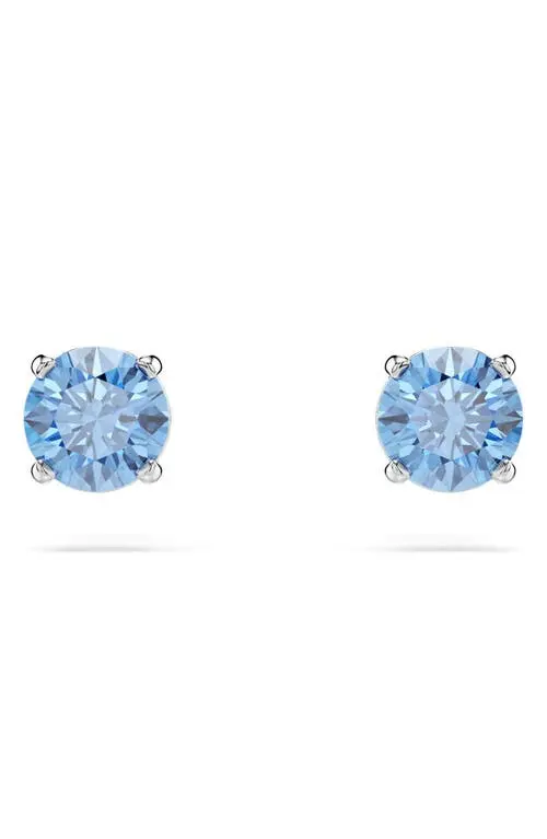 SWAROVSKI Still Stud Earrings - Rhodium/blue