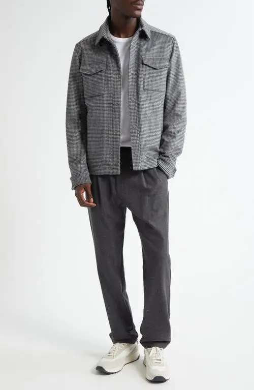 Herno Houndstooth Cashmere Shirt Jacket