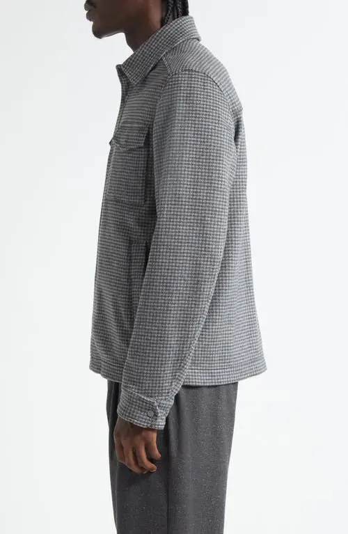 Herno Houndstooth Cashmere Shirt Jacket