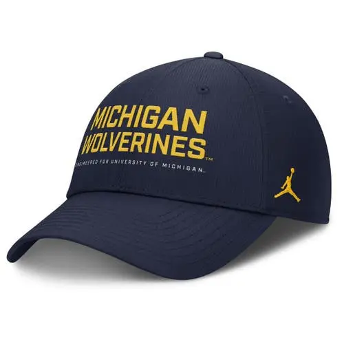 JORDAN BRAND Michigan Wolverines 2025 On-field Gameday Club Adjustable Cap - Navy
