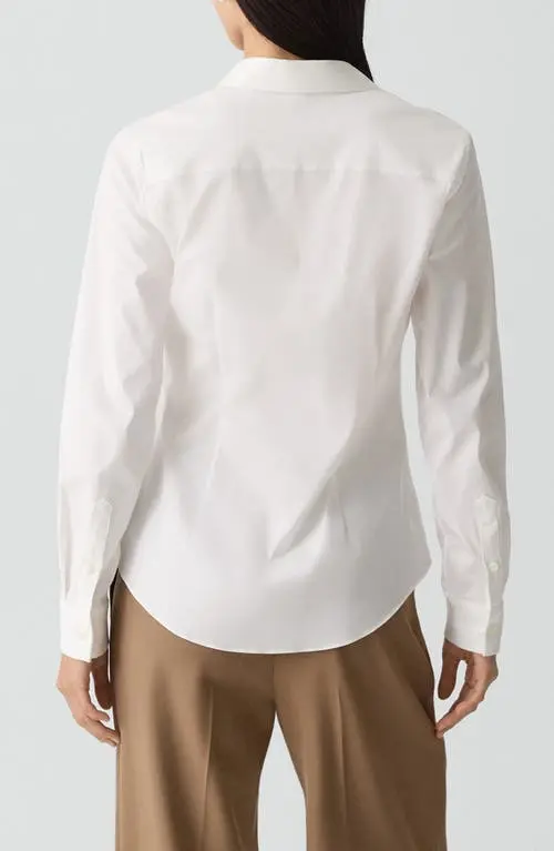 Theory Classic Fitted Button-up Shirt - White