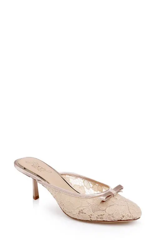Badgley Mischka Elliot Mule - Dark Beige Satin
