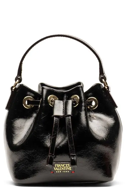 FRANCES VALENTINE Minnie Leather Bucket Bag - Black