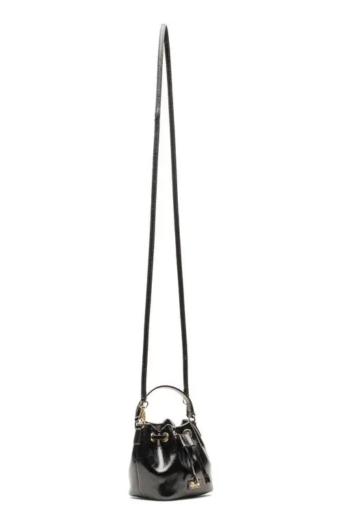 FRANCES VALENTINE Minnie Leather Bucket Bag - Black