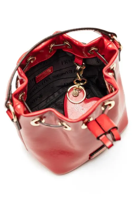 FRANCES VALENTINE Minnie Leather Bucket Bag - Red