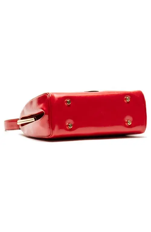 FRANCES VALENTINE Katherine Frame Leather Handbag - Red