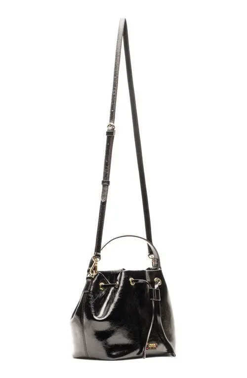 FRANCES VALENTINE Medium Minnie Leather Bucket Bag - Black