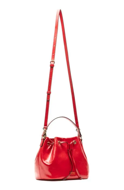 FRANCES VALENTINE Medium Minnie Leather Bucket Bag - Red