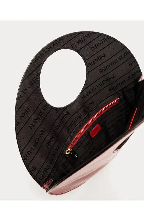 FRANCES VALENTINE Juno Round Crinkled Leather Crossbody Bag