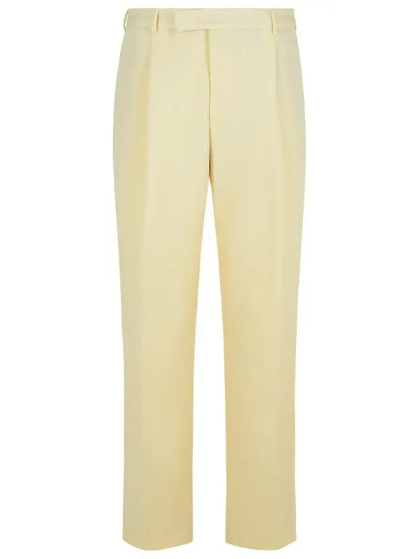 PT TORINO Ivory Virgin Wool Trousers