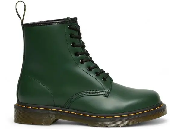 Dr. Martens 1460 Smooth Leather Lace-up Boots - Green