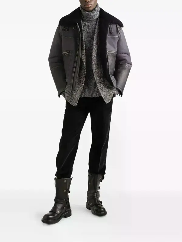 Dolce & Gabbana Leather Jacket - Grey