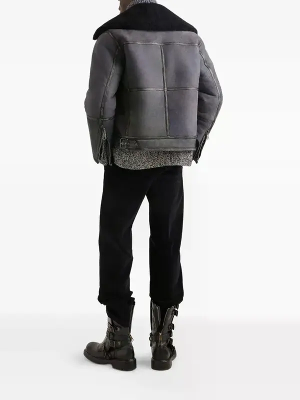 Dolce & Gabbana Leather Jacket - Grey