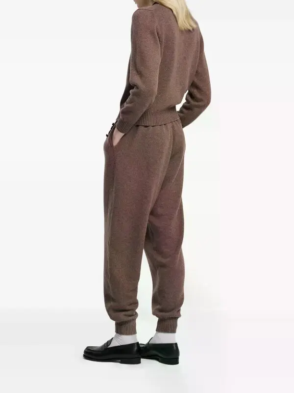 BARRIE Embroidered-logo Knitted Trousers