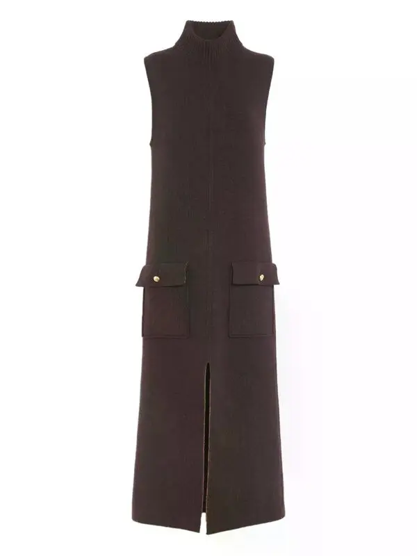 BARRIE Sleeveless Midi Dress - Brown
