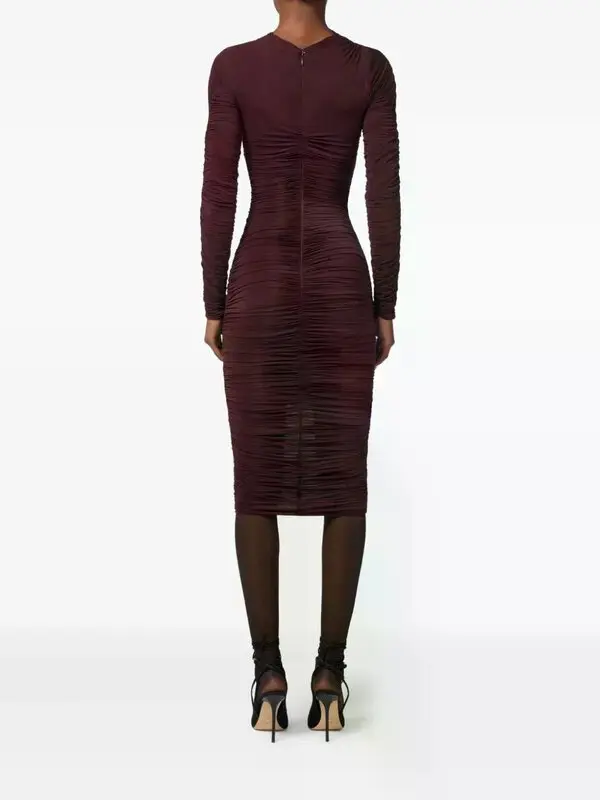Elisabetta Franchi Ruched Midi Dress
