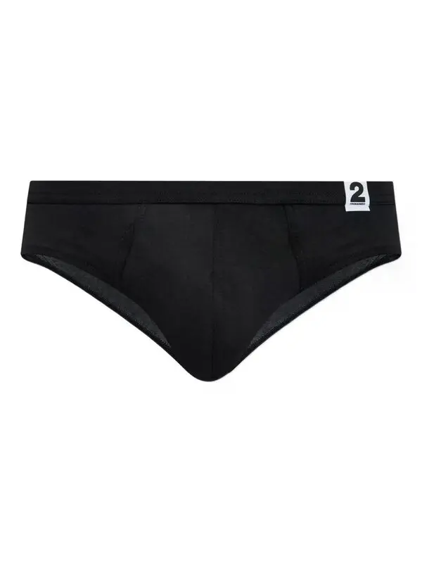 Dsquared2 Logo-label Briefs - Black
