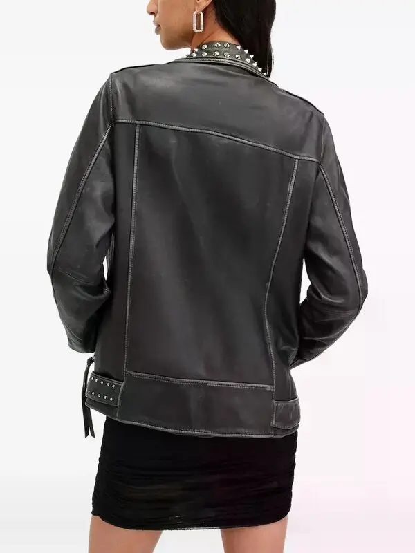 ALLSAINTS Billie Studded-collar Biker Jacket