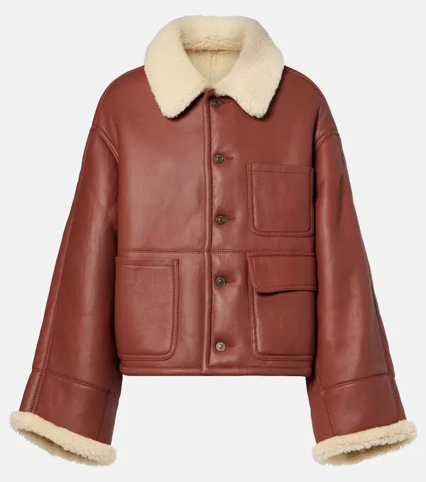 Victoria Beckham Shearling Leather Jacket