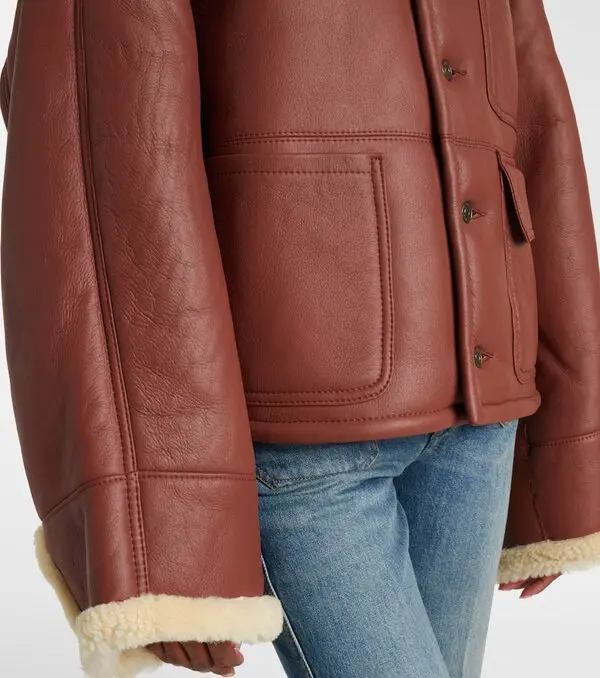 Victoria Beckham Shearling Leather Jacket