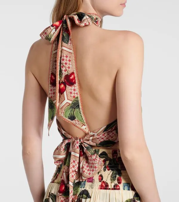 Camilla Notes From The Road Printed Silk Top
