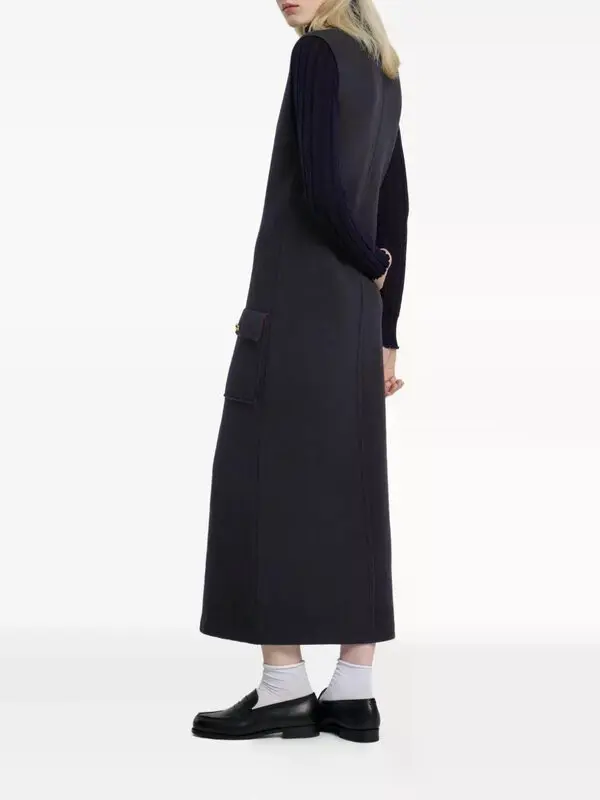 BARRIE Turtleneck Midi Dress With Pockets - Black