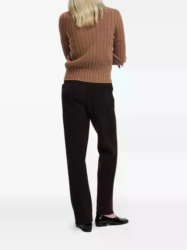 BARRIE Ribbed Cardigan - Brown
