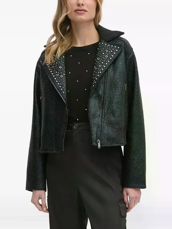 Dkny Stud-embellished Biker Jacket