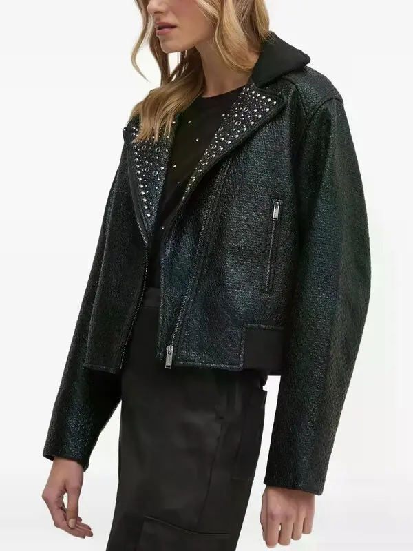 Dkny Stud-embellished Biker Jacket