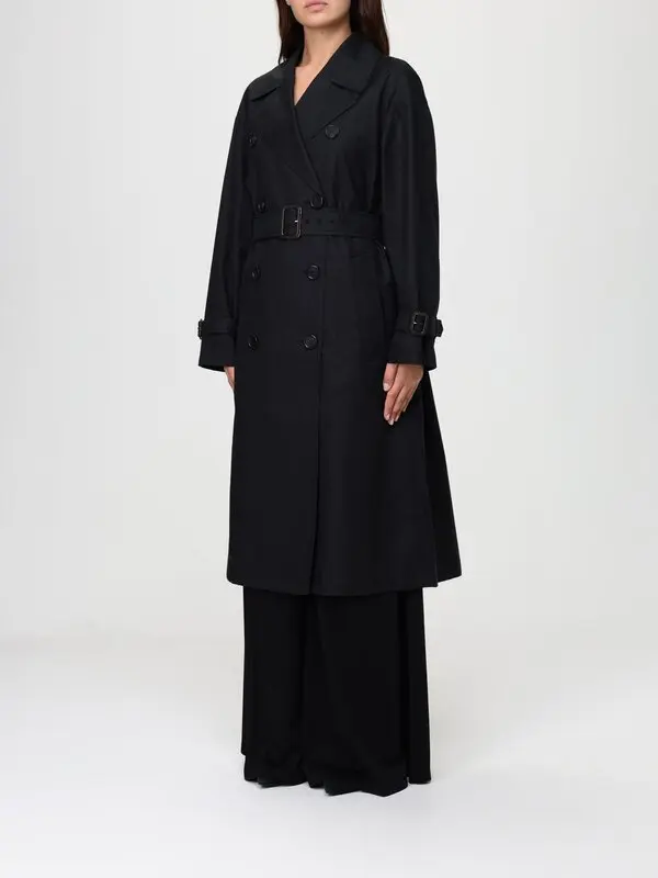 Max Mara Double-breasted Belted Trench Coat - Black